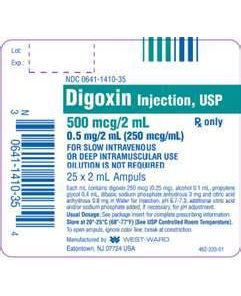 Digoxin 250 mcg / mL Injection Ampule 2 mL