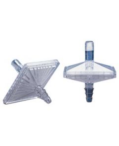 Disposable Hydrophobic Bacteria Filter, 1/8 NPT x 1/4 Hose Barb,